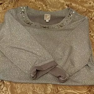 JM Collection | Sweaters | Jm Collection Plus Size 2x Silver Sweater ...